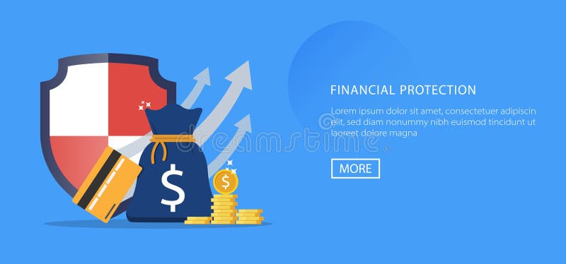 Finance Protection with Shield and Money Symbol Stock Vector ...