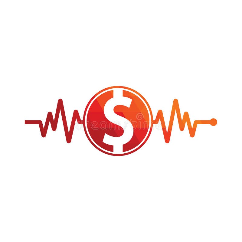 Finance Pulse Logo Designs Concept. Stock Vector - Illustration of gold ...