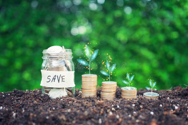 Finance and Saving Money for Future Concept. Stock Photo - Image of ...