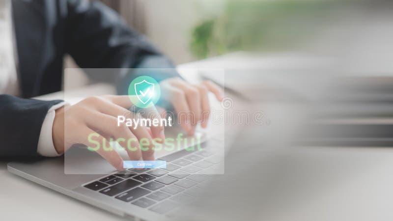 Finance Secure Transaction Payment Success Notification Highlighting ...