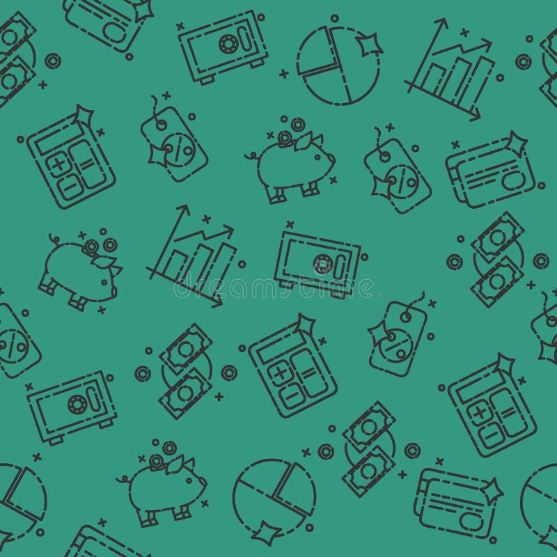 Finance set pattern stock vector. Illustration of design - 86387510