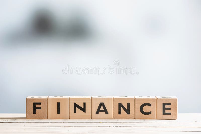Finance Sign on an Office Desk Stock Photo - Image of business ...