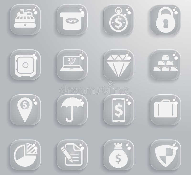 Finance simply icons stock illustration. Illustration of money - 88654051