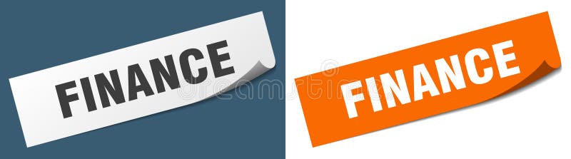 Finance Sticker. Finance Sign Set Stock Vector - Illustration of note ...