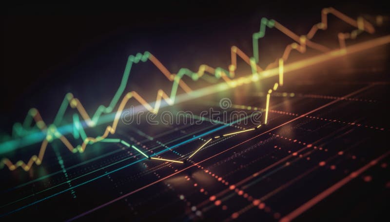 Finance Success: Analyzing Data with Glowing Abstract Computer Graphic ... Finance Success: Analyzing Data with Glowing Abstract Computer Graphic ...