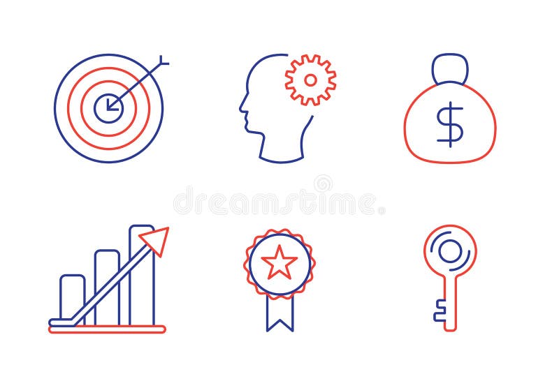 Success Outline Icon, Business and Money Vector Stock Vector ...