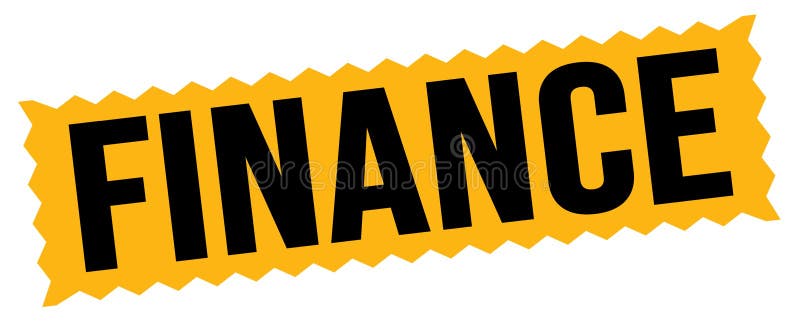 FINANCE Text Written on Orange-black Zig-zag Stamp Stock Illustration ...