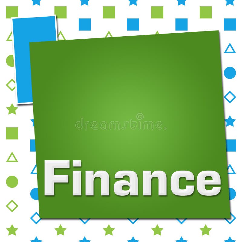 Finance Green Blue Basic Shapes Square Stock Illustration ...