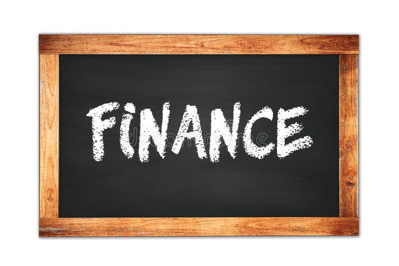 FINANCE Text Written on Wooden Frame School Blackboard Stock ...