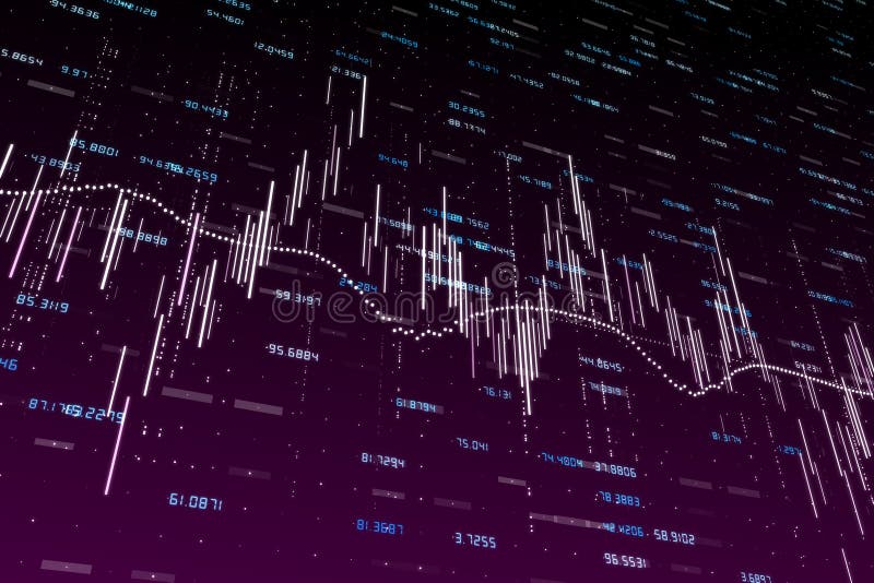 Finance and trade backdrop stock illustration. Illustration of glowing ...
