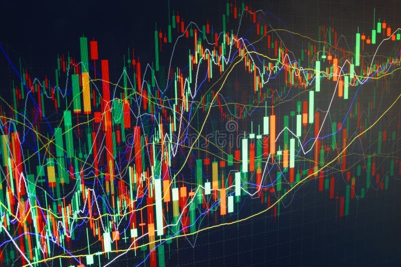 Finance Trade Graph. Gain and Grow Money Stock Illustration ...