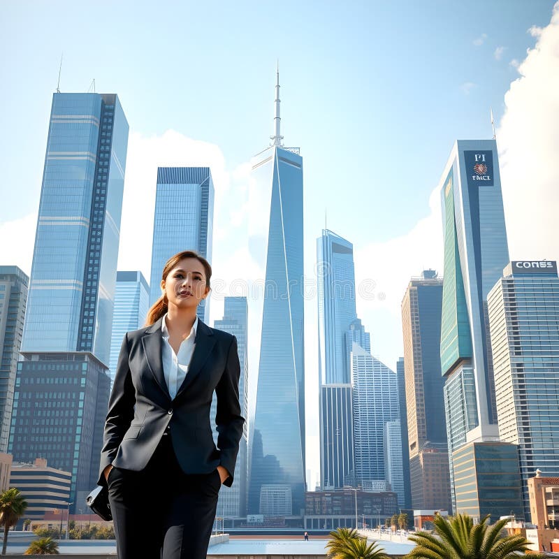 Finance and Trade Zone of the Modern City Stock Illustration ...