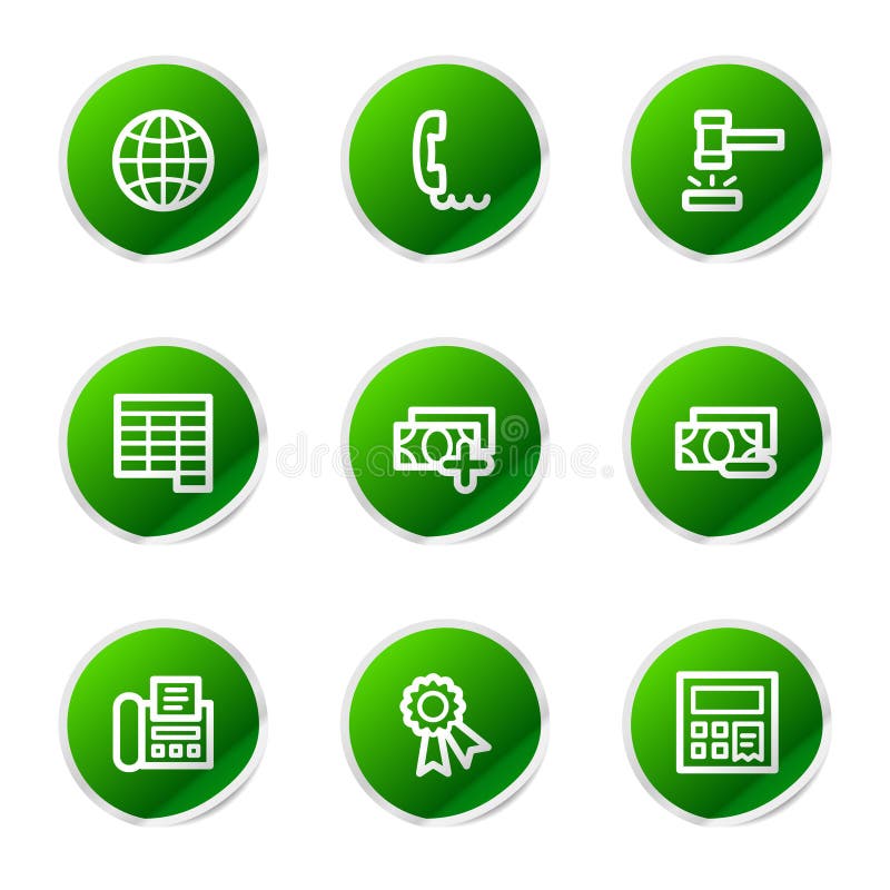 Red sticker finance icons stock vector. Illustration of circle - 3562864