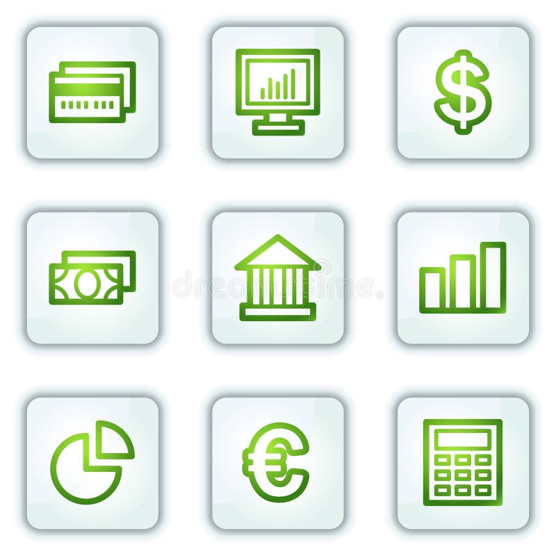 Arrows Web Icons, White Square Buttons Series Stock Vector ...