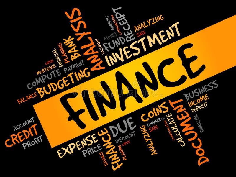 FINANCE word cloud stock illustration. Illustration of funds - 200423491