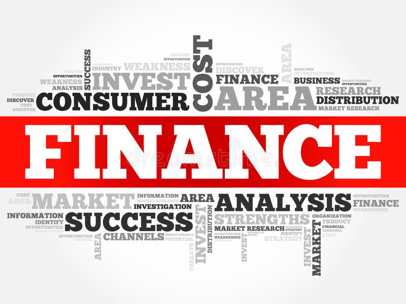 FINANCE word cloud stock illustration. Illustration of investor - 205815393