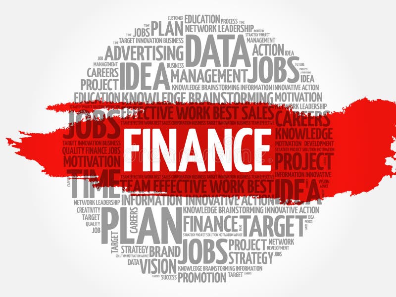 FINANCE word cloud stock illustration. Illustration of investor - 206378365