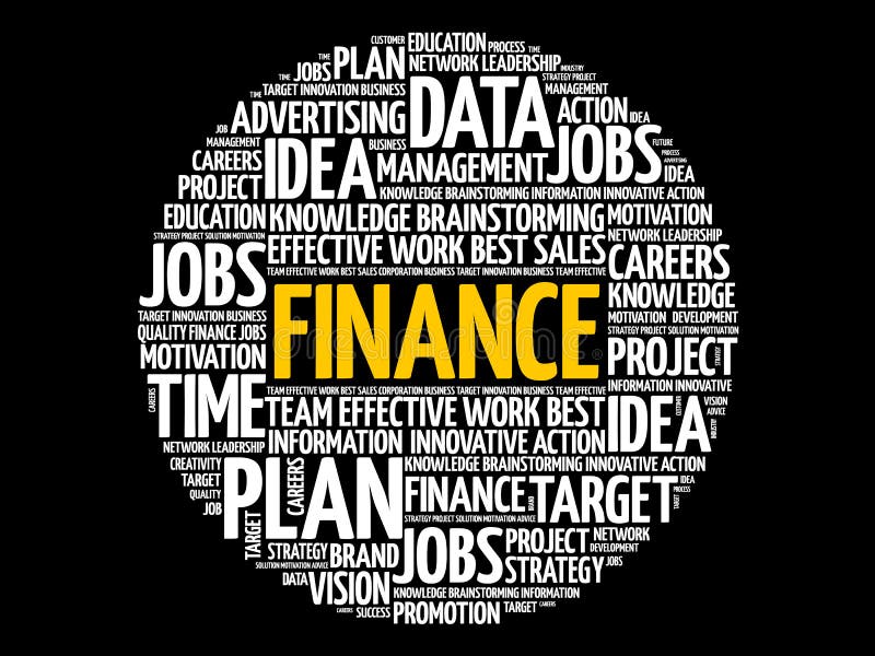 FINANCE word cloud collage stock illustration. Illustration of bank ...