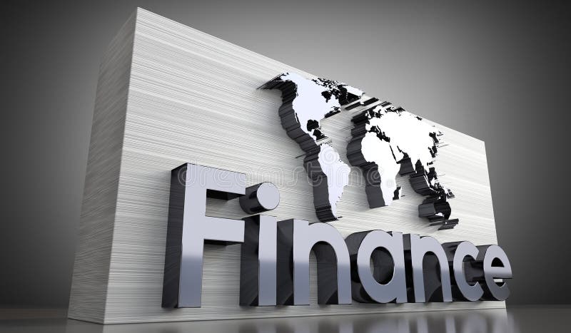 Finance Word and Map of the World Stock Illustration - Illustration of ...