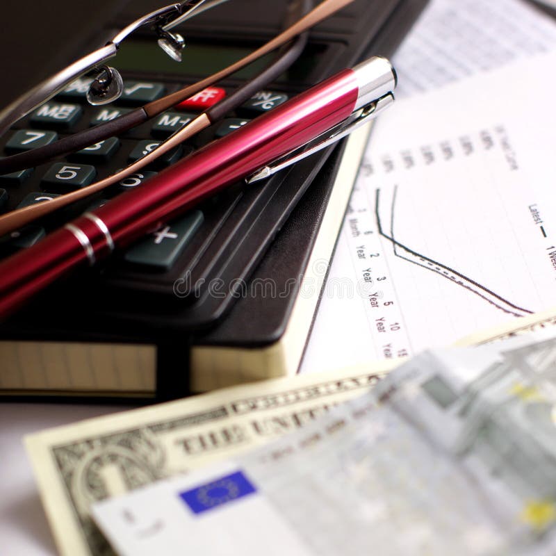 Finances photo stock. Image du glaces, calculatrice, bénéfice - 7944894