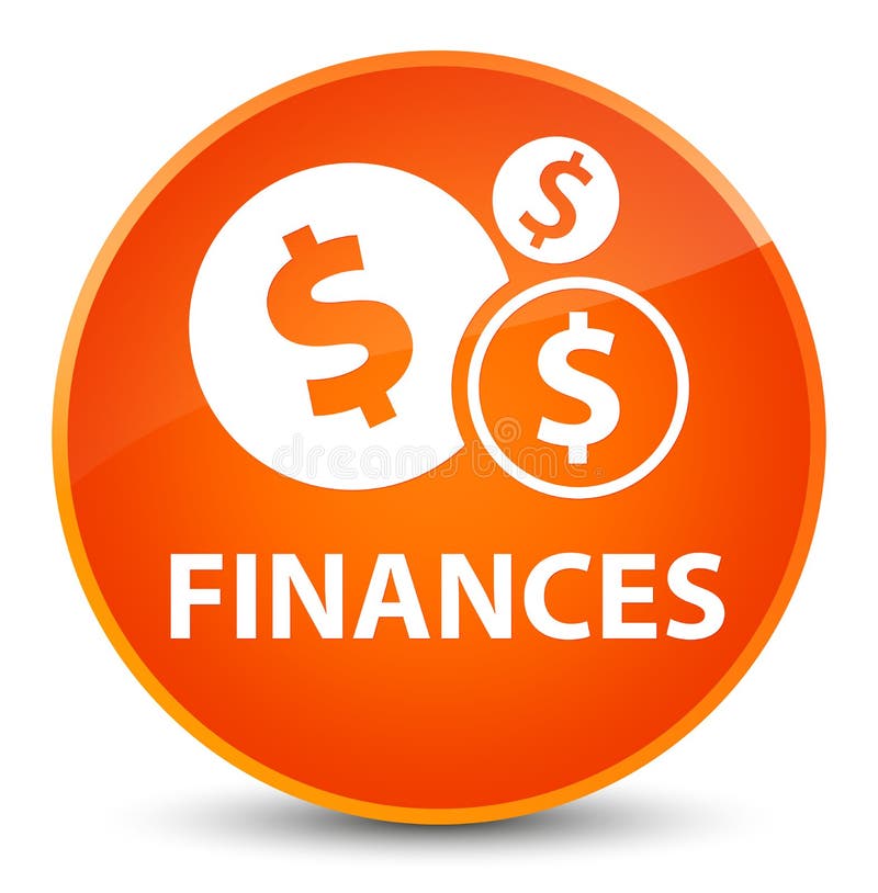 Finances (dollar Sign) Elegant Orange Round Button Stock Illustration ...