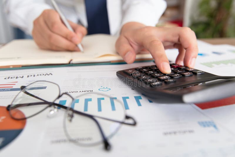 Financial Accountant at Work in Office Stock Photo - Image of ...
