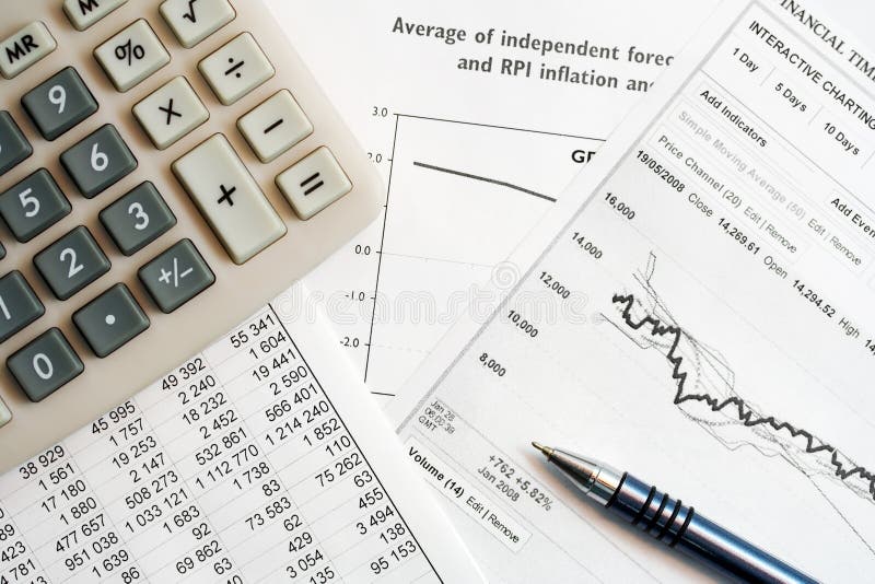 Financial Accounting Stock Market Graphs Analysis Stock Photo - Image ...