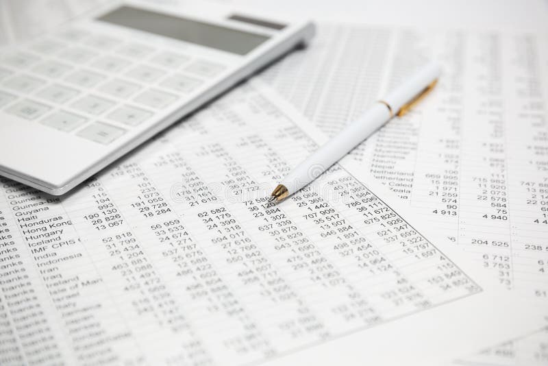 Financial Accounting Stock Market Graphs Analysis Stock Image - Image ...