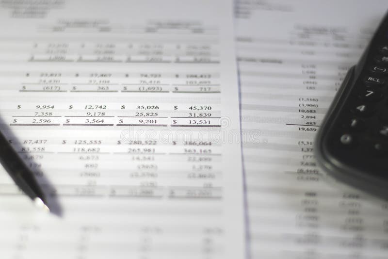 Financial Accounting Stock Market Document Analysis Stock Photo - Image ...