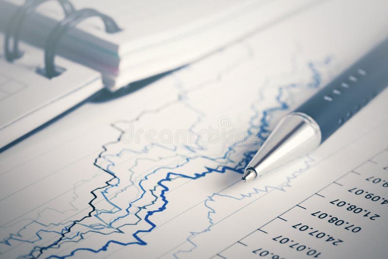 Financial Accounting Stock Market Graphs Analysis Stock Photo - Image ...