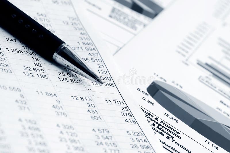 Financial Accounting Stock Market Graphs Charts Stock Image - Image of ...