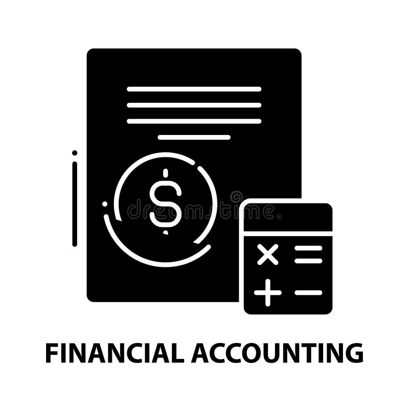 Financial Accounting System Icon, Black Vector Sign with Editable ...