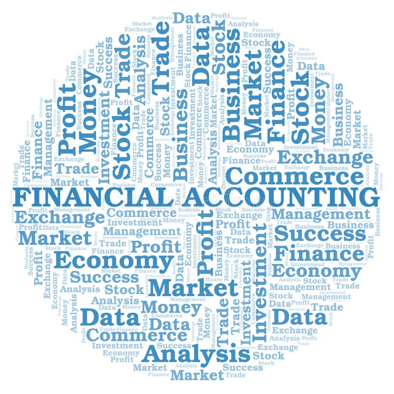 Financial Accounting Word Cloud Stock Illustration - Illustration of ...