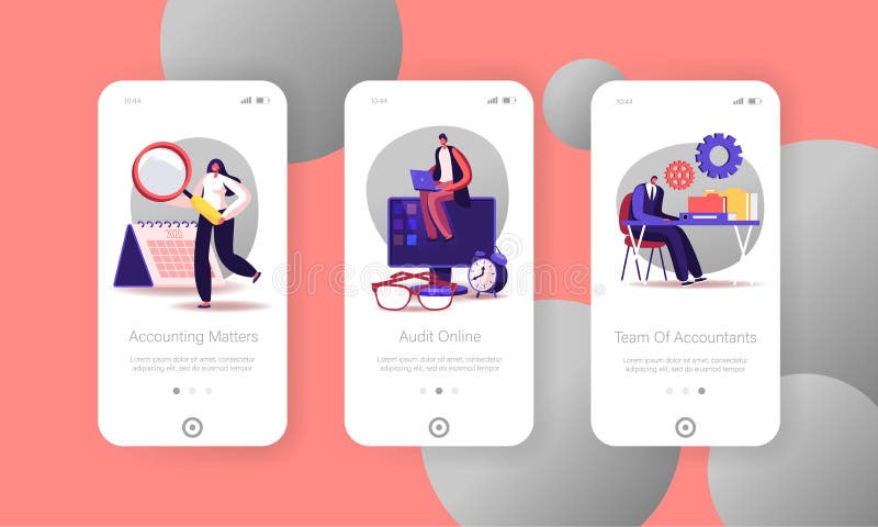 Financial Administration and Audit Mobile App Page Onboard Screen ...