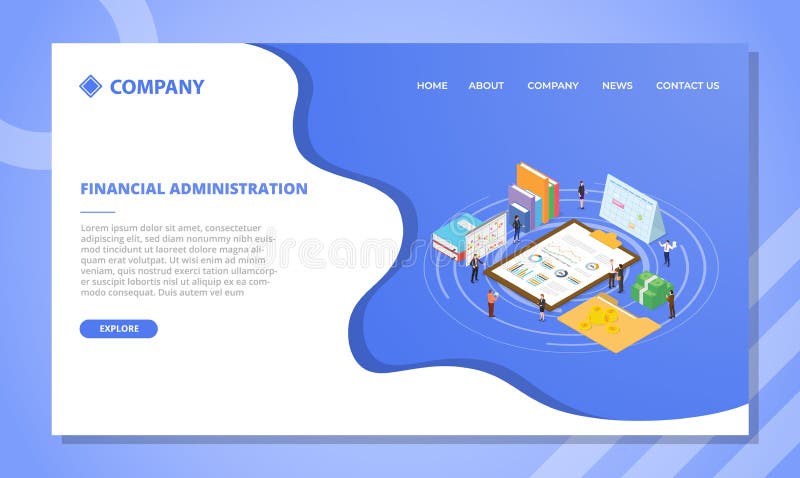 Financial Administration Concept for Website Template or Landing ...