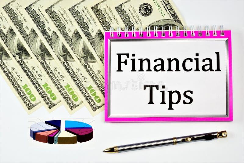Financial Advice. the Inscription on the Notepad and the Graph is a ...