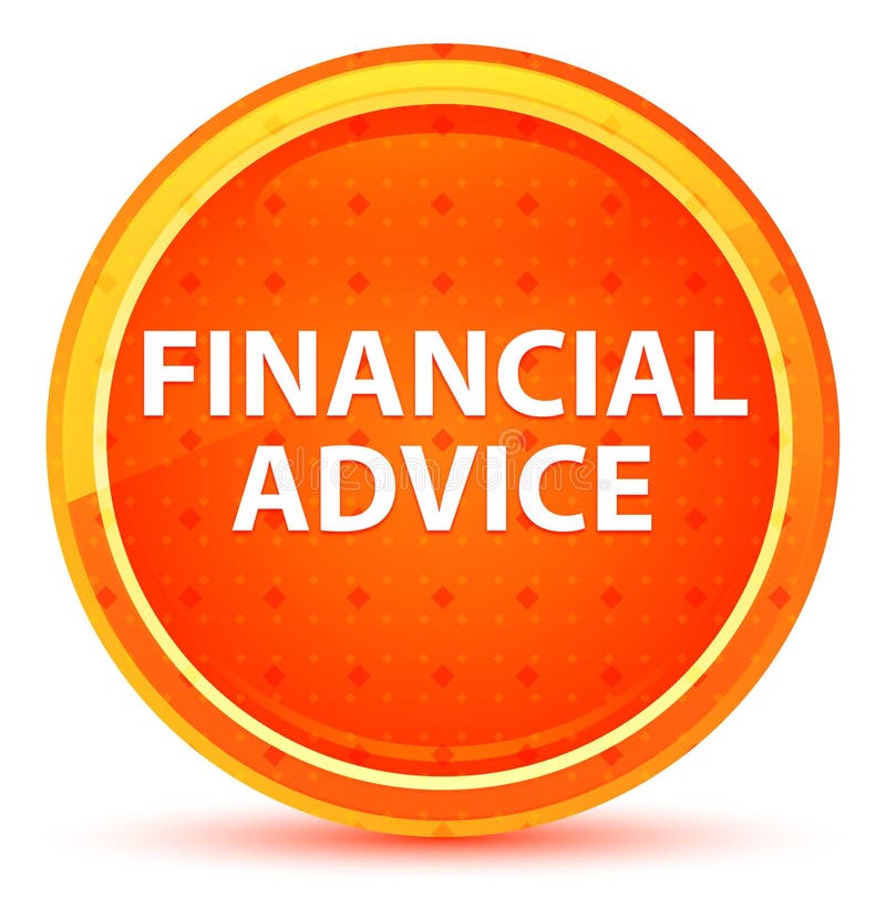 Financial Advice Natural Orange Round Button Stock Illustration ...