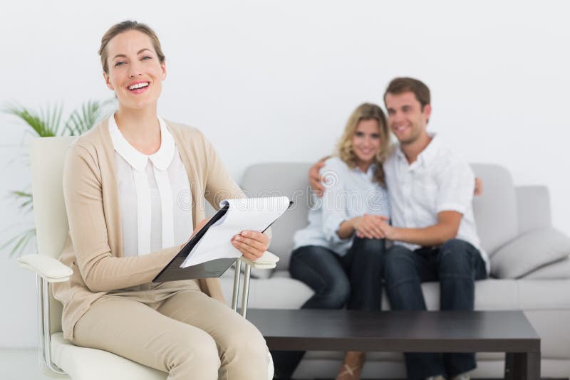 Financial Adviser Writing Notes Couple Background Stock Photos - Free ...