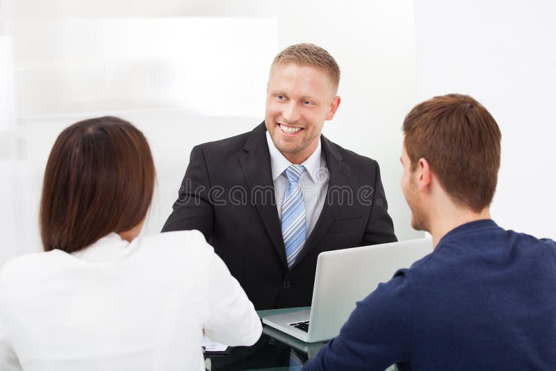 Financial Advisor Dashboard and Customer Business Meeting Stock Image ...