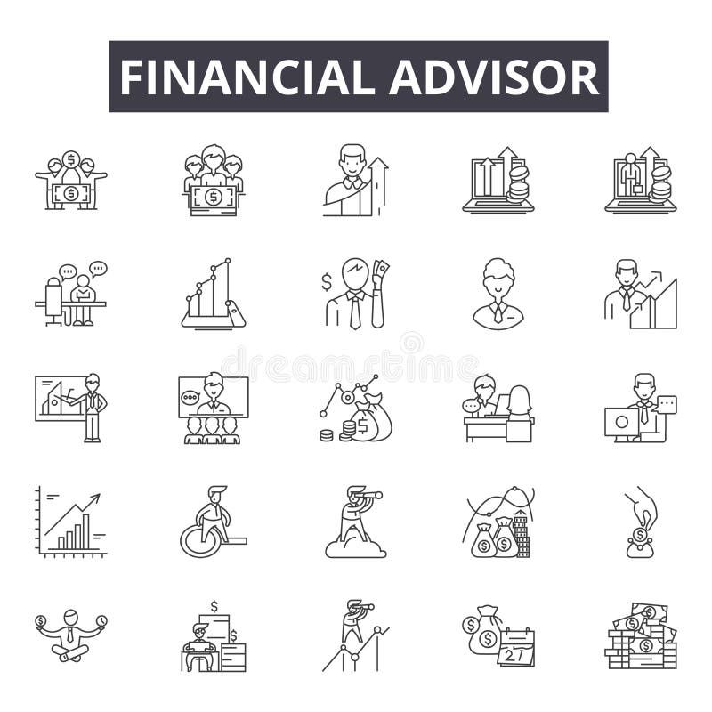 Financial Advisor Doodle Concept Stock Vector - Illustration of ...