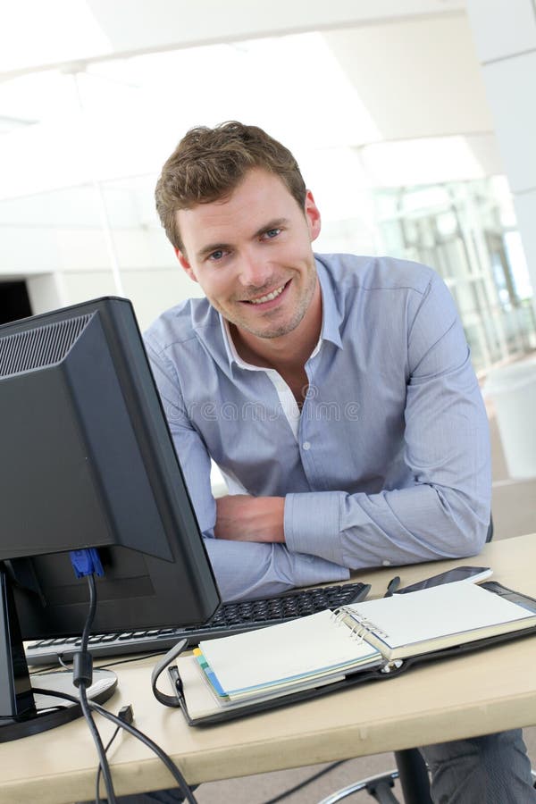 Financial Advisor at Office Stock Photo - Image of desktop, adviser ...