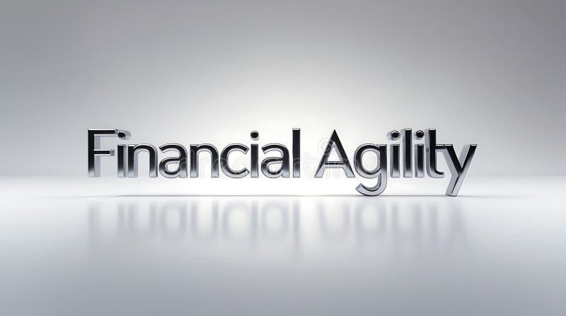 Financial Agility Concept Displayed in a Modern Style with Reflective ...