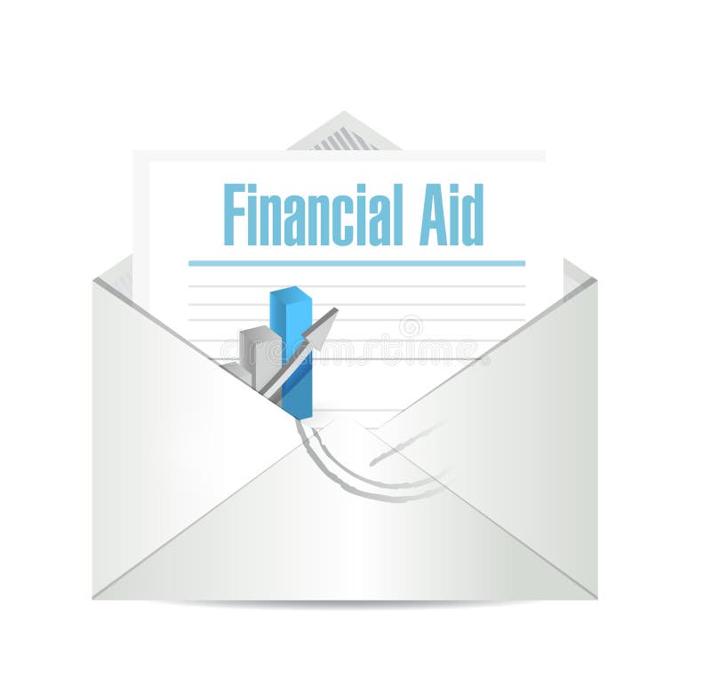 Financial Aid Mail Sign Concept Illustration Stock Illustration ...