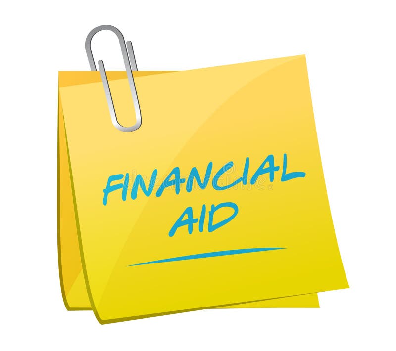 Financial Aid Memo Post Illustration Stock Illustration - Illustration ...