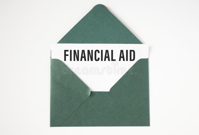 Financial Aid Text on White Paper in a Green Stock Photo - Image of ...