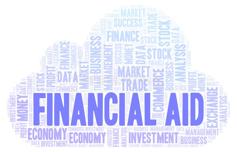 Financial Aid word cloud. stock illustration. Illustration of font ...