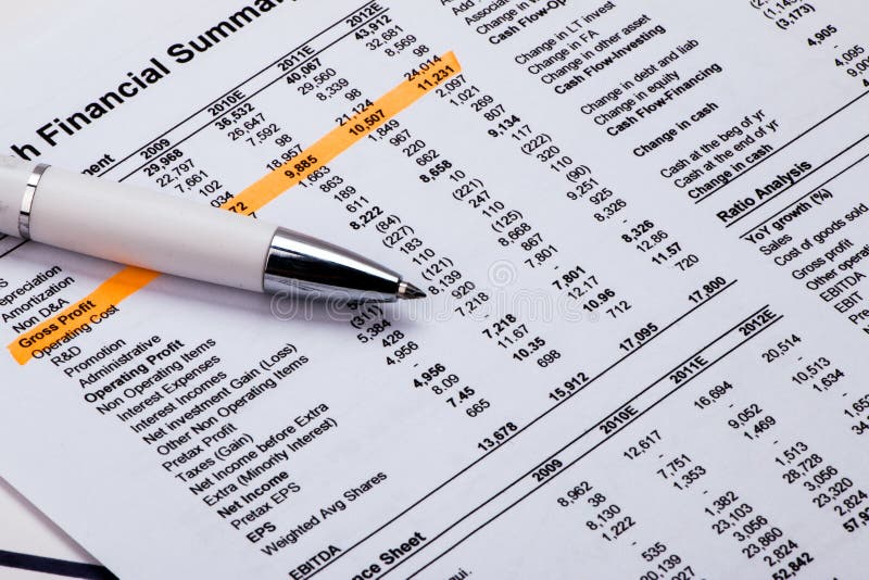 Financial Analysis and Accounting Stock Image - Image of financial ...