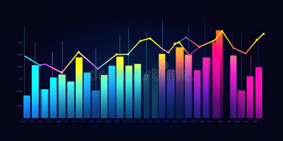 Financial Analysis Chart, Abstract Vector, Gradient, Trend, Performance ...