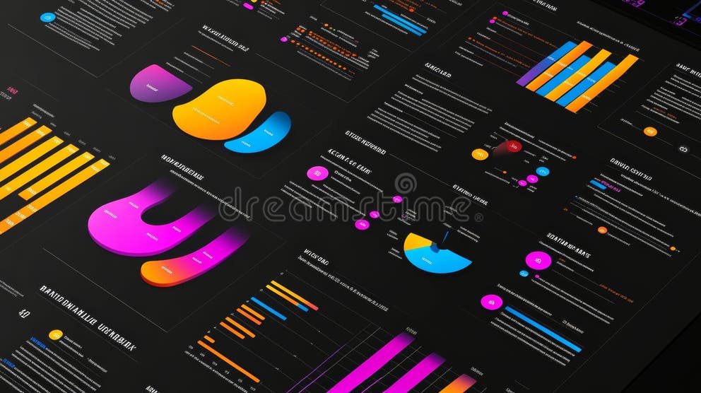 In Financial Analysis, Data Visualization Employs a Range of Colors To Illustrate Trends and ...