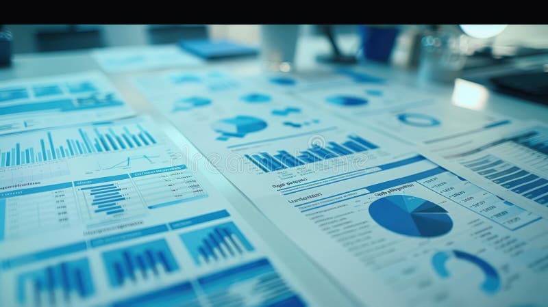 The Financial Analysis Documents.AI Generated Image Stock Photo - Image ...
